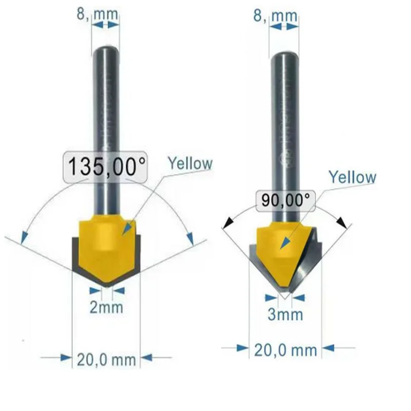 1pc Acp Bit For Aluminum V Groove Carbide Cutting Cutter - Milling ...