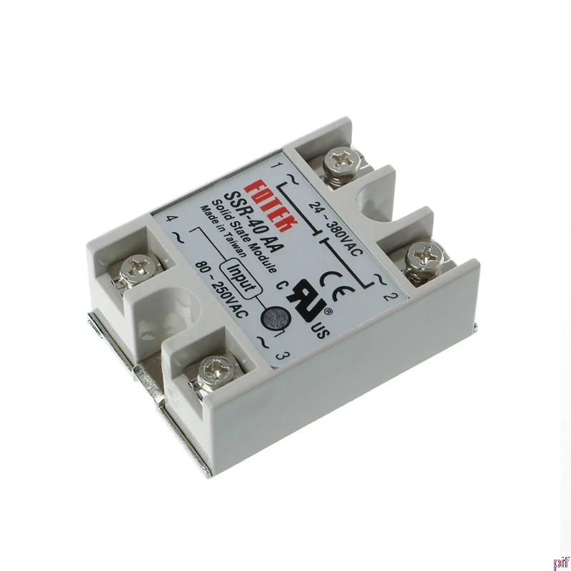 Módulo de relé de estado sólido SSR 40AA, 40A, 250V, 80 250V, entrada de CC, salida 24 380VAC ...