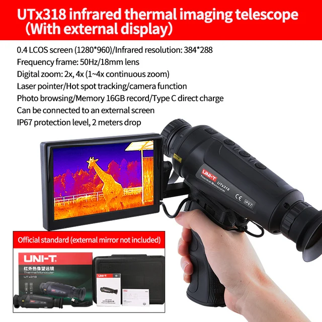 UNI-T Infrared Thermal Imager Telescope Hunting Thermal Camera WIFI Hot ...