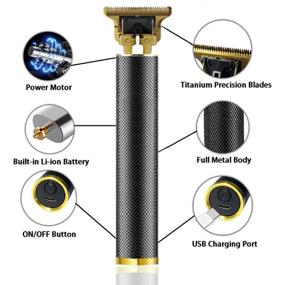 Tondeuse multi-usages,Tondeuse à cheveux électrique T9 pour hommes,rasoir professionnel,barbier ...