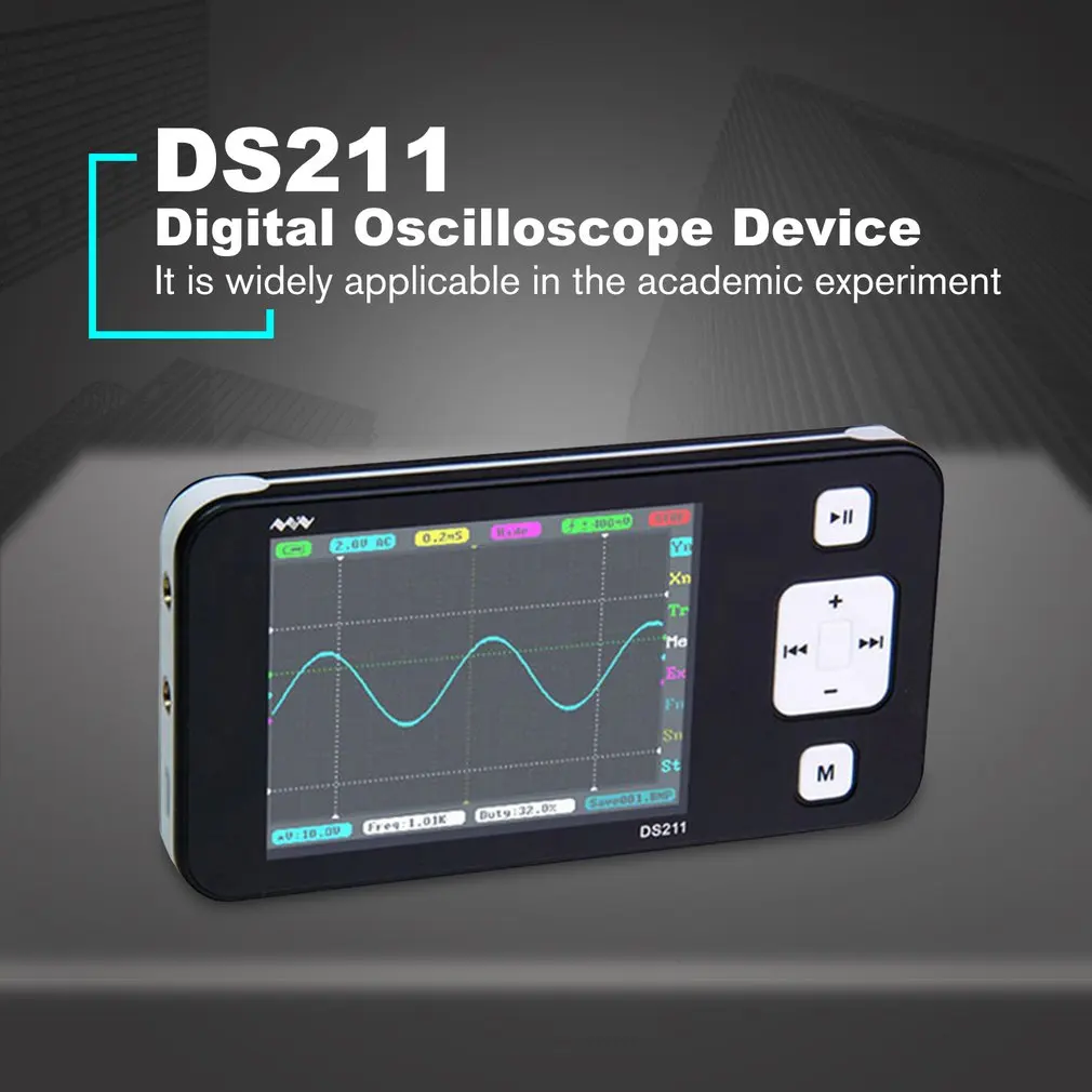 DS211 1-CH портативный цифровой осциллограф, измеритель объема USB 1 ...