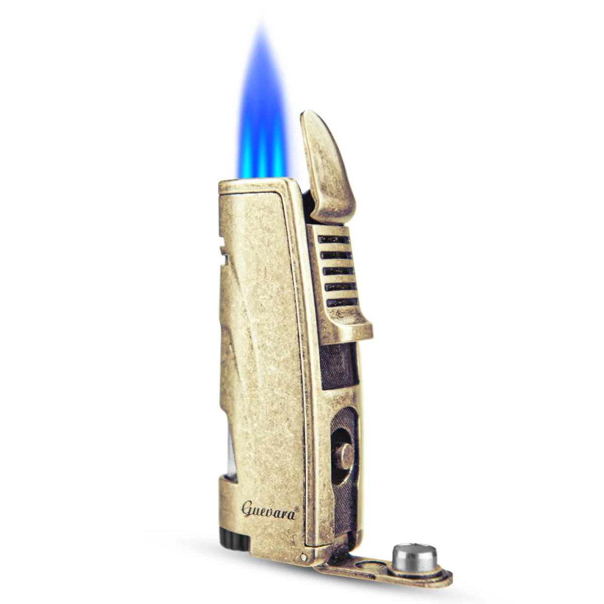 GUEVARA-3-Jet-Torch-Butane-Lighters-Fuel-Refillable-Lighter-with-Punch ...
