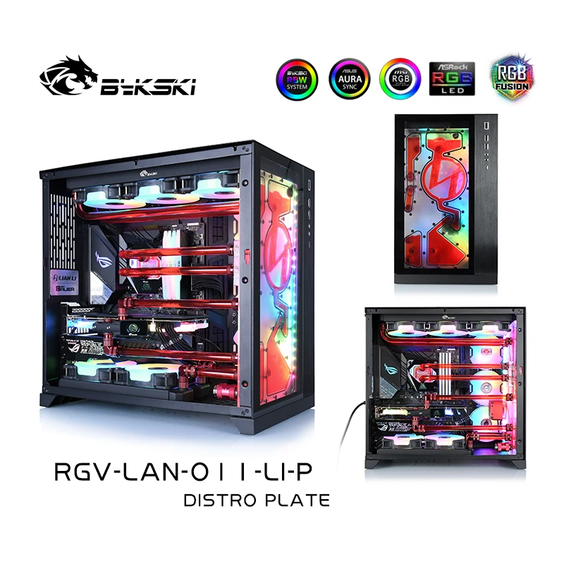 Bykski placa astro para Lian Li PC O11 Dynamic, Panel frontal, PMMA con bomba + w/ 5v ...