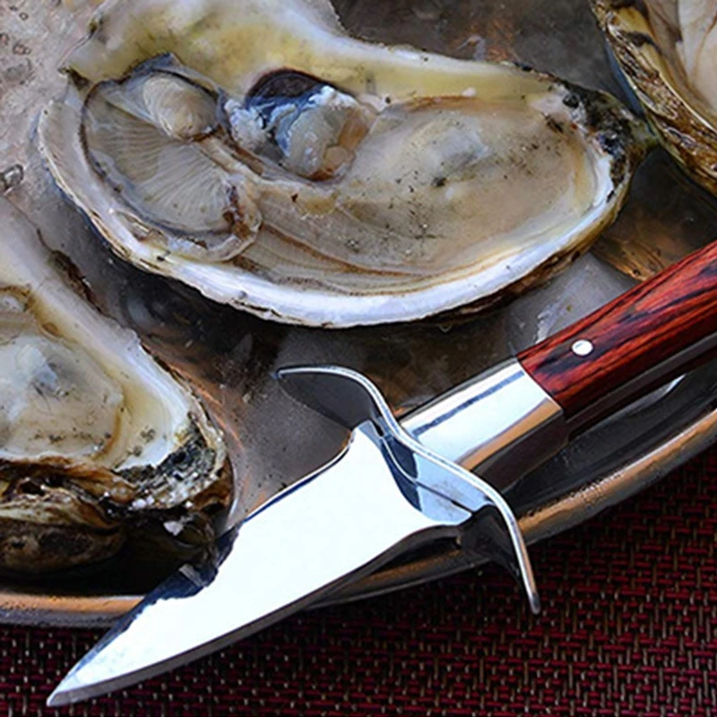 Shop Generic Wood Handle Oyster Knives Opener Stainless Steel Scallop ...