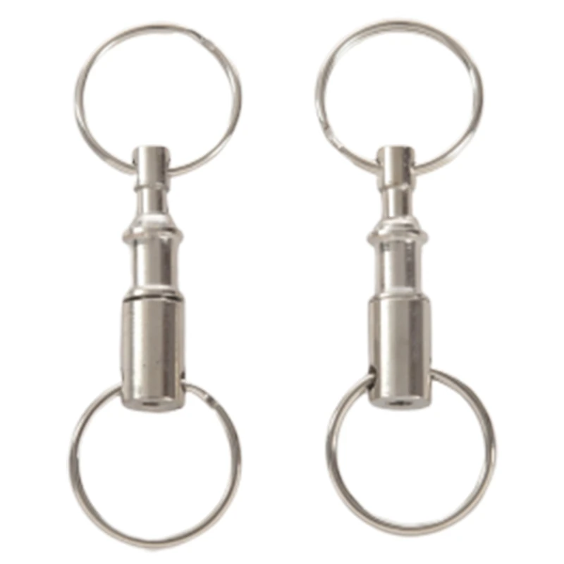 2-pieces-Removable-Double-Keychains-Iron-nickel-double-detachable ...