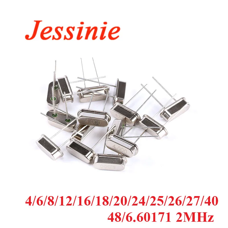 10pcs-49S-Crystal-Oscillator-Passive-Resonator-4MHz-6MHz-8MHz-12MHz-16MHz-18MHz-20MHz-24MHz ...