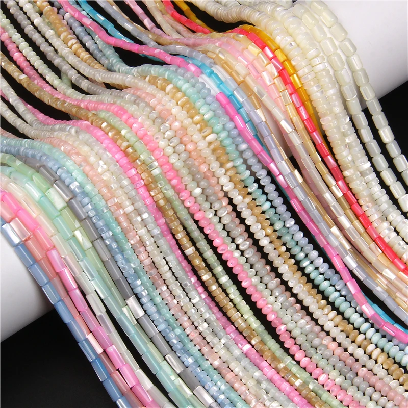 Multi-Shape-Size-Natural-Shell-Beads-Glitter-Dyed-Heishi-Pearl-Bead ...
