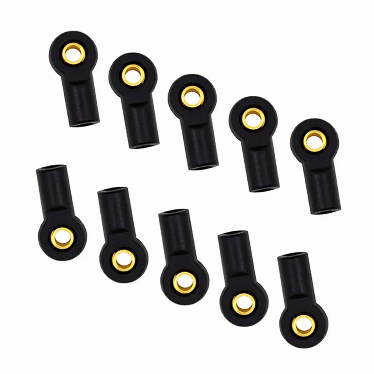 10 Pcs M3 Universal Ball Joint 3mm Tie Rod Short End Black Plastic Head ...