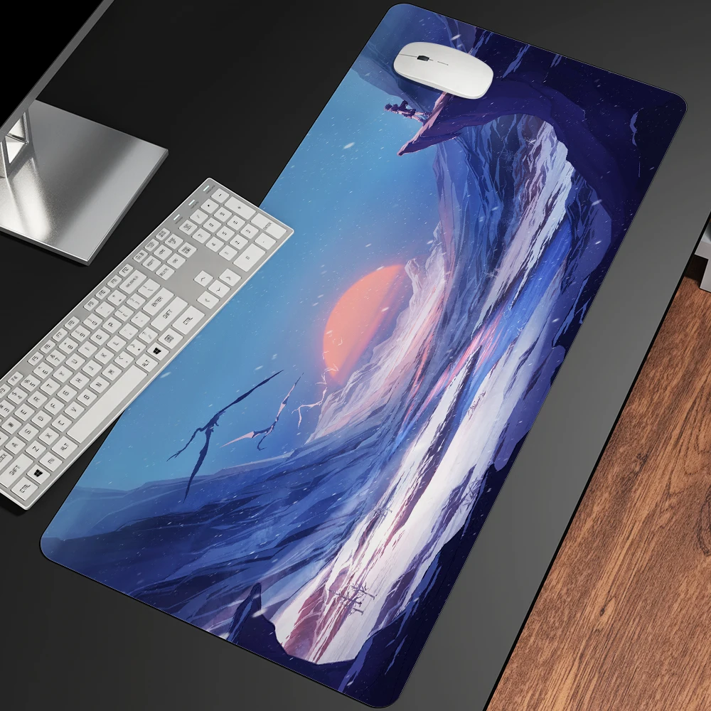 Xxl Anime Girl Beautiful Landscape Pattern Large Gaming Desk Pad Anime ...