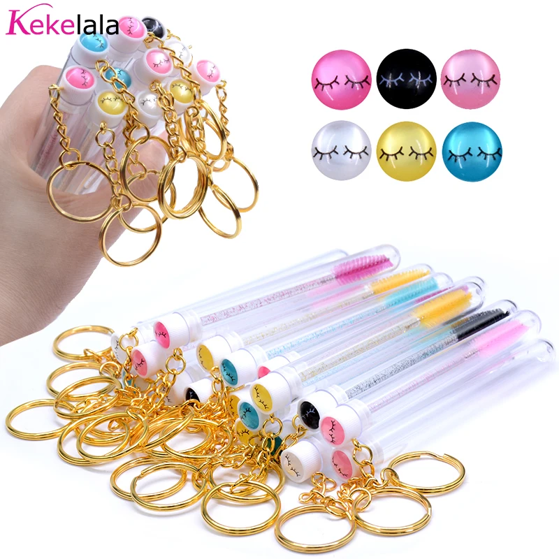 Kekelala Smile Eyelash Mascara Wands Empty Tube With Key Chain Pink ...