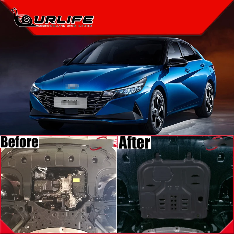 엔진 배플 보호 플레이트 현대 엘란트라 CN7 1.4T 1.5L 1.6L 2020 2021 2022 액세서리, 하부 가드 플레이트 엔진 실드| | - AliExpress