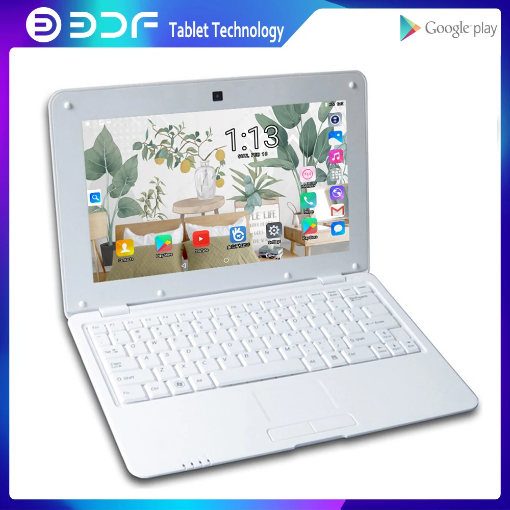 BDF 10.1 Inch Notebook Android 6.0 Laptop 1GB RAM 8GB ROM Quad Core ...