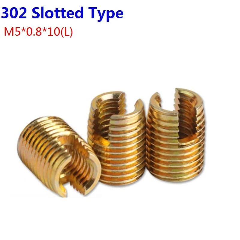 100PCS/LOT M5 Verzinktem Blecheinsatz Schraube Buchse 302 Schlitz Typ ...
