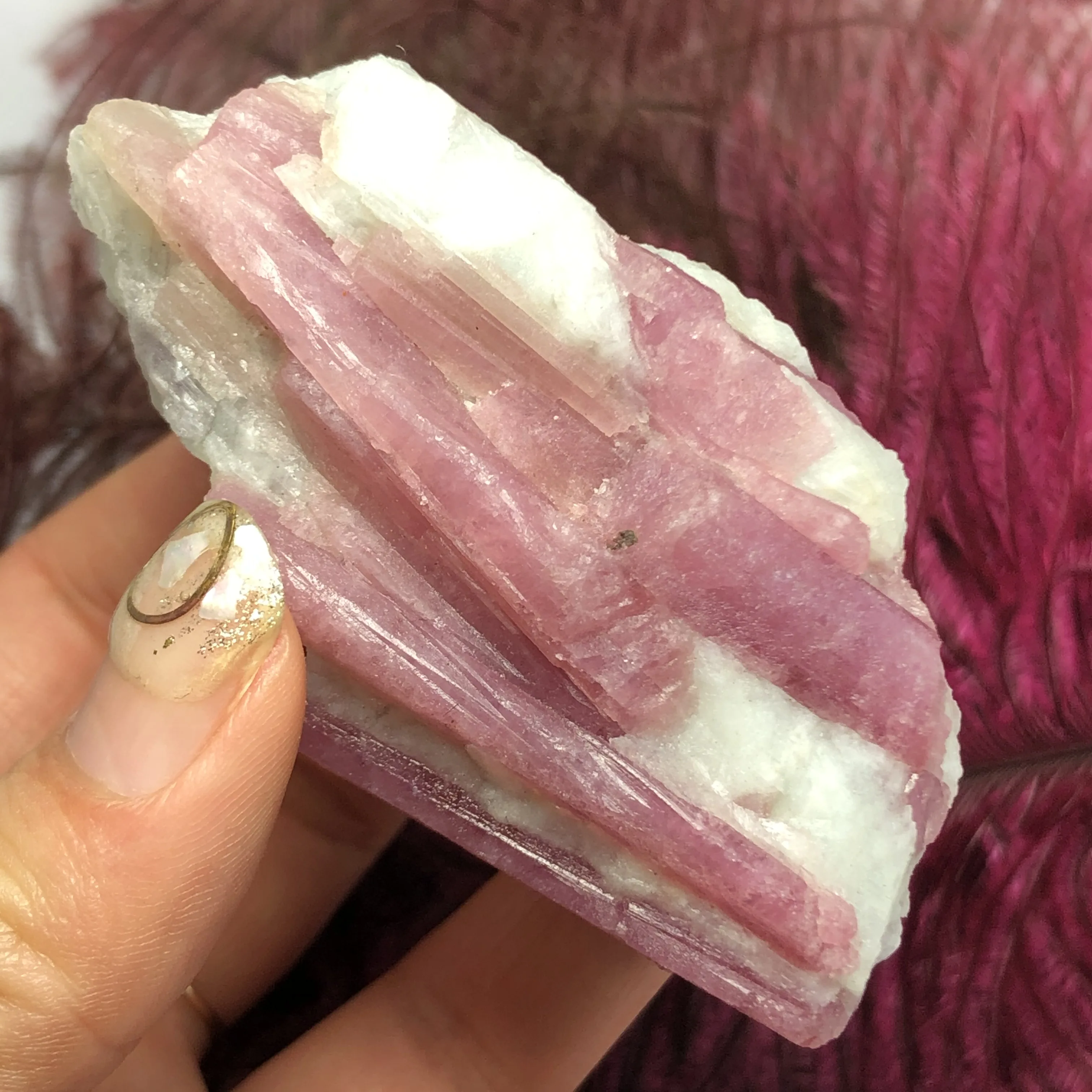Raw Tourmaline Rose