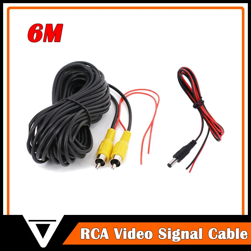 6-Meters-RCA-Video-Signal-Cable-Power-cable-Car-Reverse-Rear-View ...