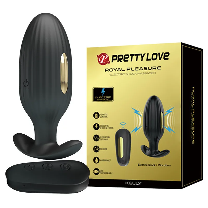 Prettylove Wireless Remote Control Electric Shock Prostate Massager