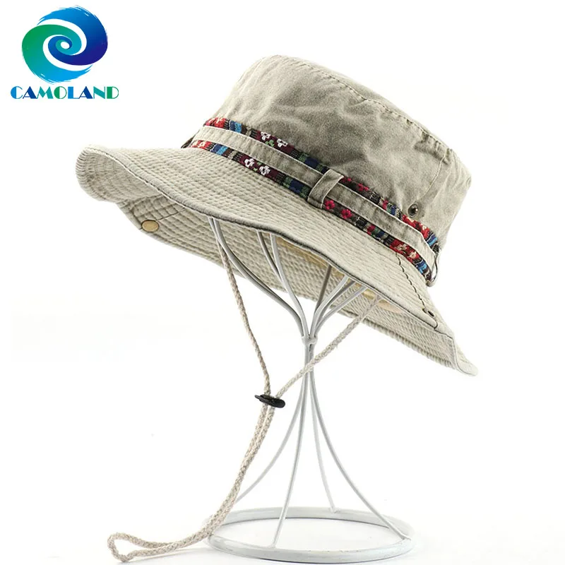 CAMOLAND-Summer-UV-Protection-Sun-Hats-Women-Men-Cotton-Bucket-Hat ...