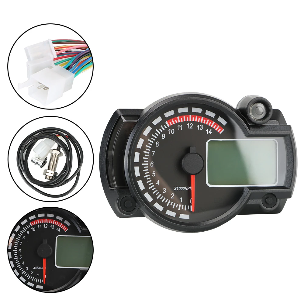 Motorcycle Speedometer LCD Digital Odometer Moto Dashboard Motorcycle ...