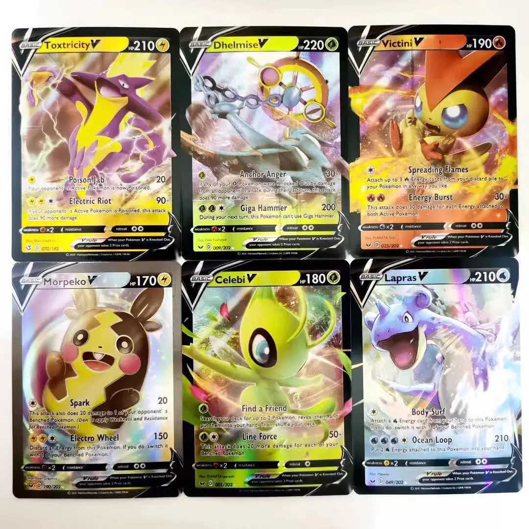 60 pçs tomy pokemon figura cartão flash anime vmax não repetir jogo ...