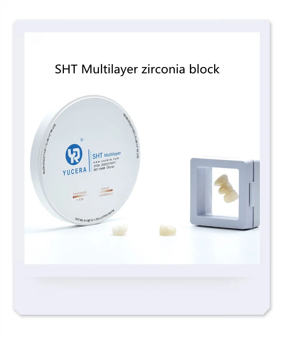Zirconia-Block-98mm-X-25mm-High-Translucency-SHT-Multilayer-Dental ...