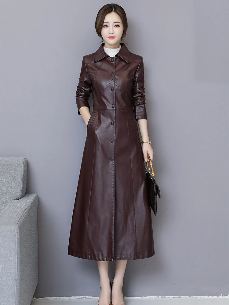 Lautaro-Spring-Extra-Long-PU-Leather-Trench-Coat-for-Women-Slim-Fit ...