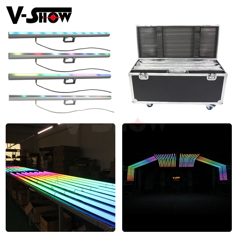 Vshow 32pcs Led RGB Pixel Tube With Flightcase And 2pcs Artnet DMX ...