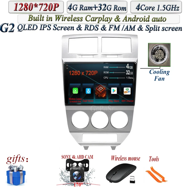 Android 11 For Dodge Caliber Car Radio Multimedia player Head Unit 2007 ...
