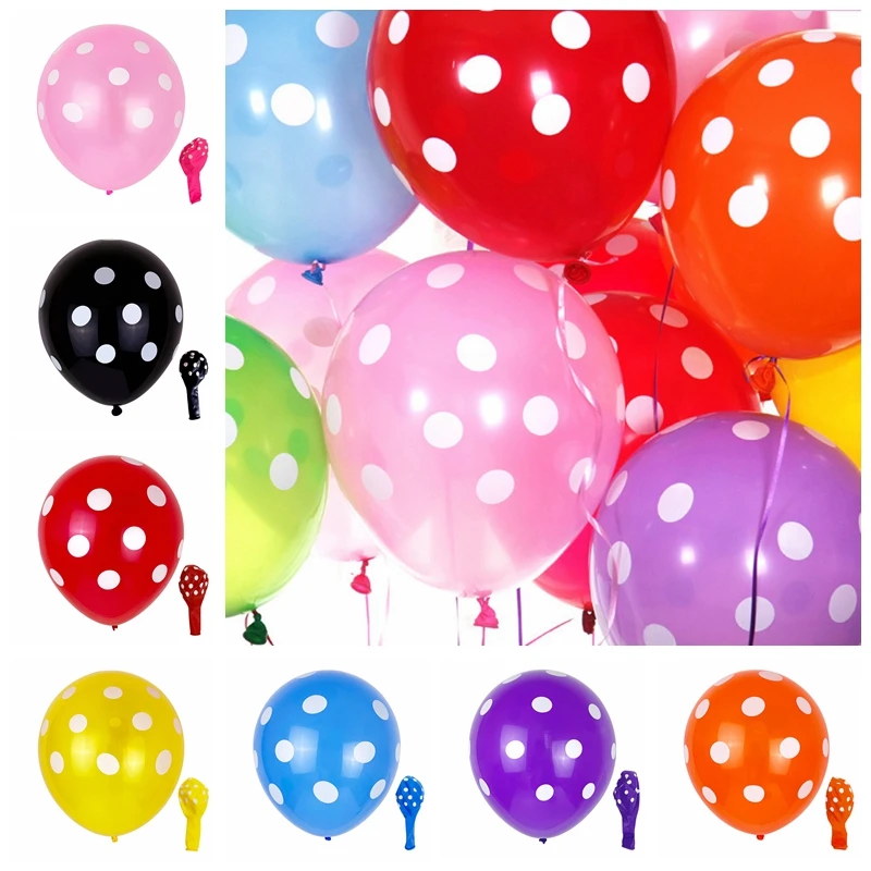 30pcs Wedding Dot 12inch Latex Balloons Decor Birthday Festival Party ...
