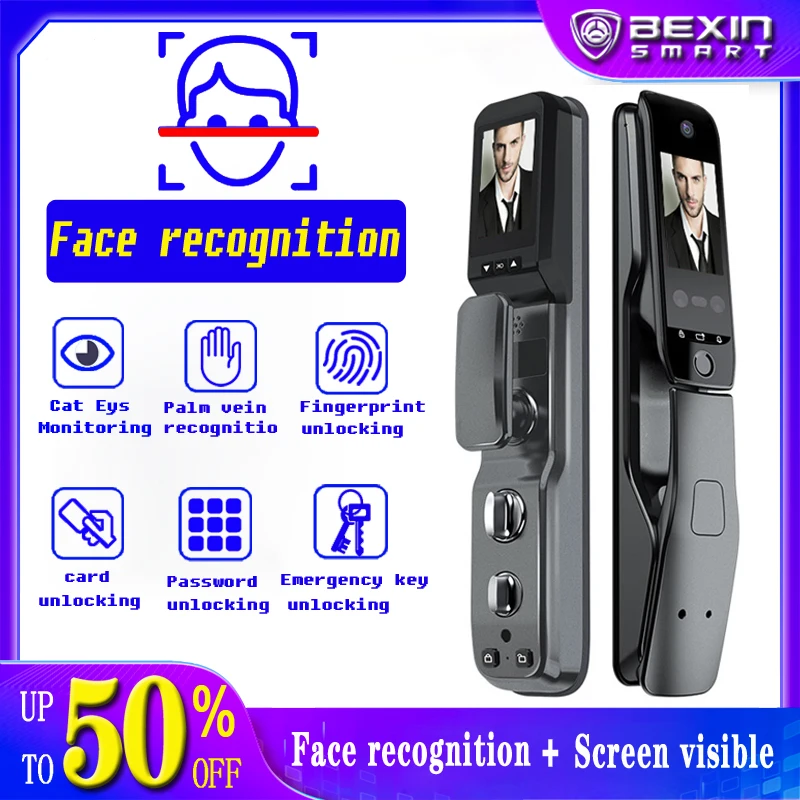 Smart-face-Fingerprint-Door-Lock-Security-face-camera-monitor ...