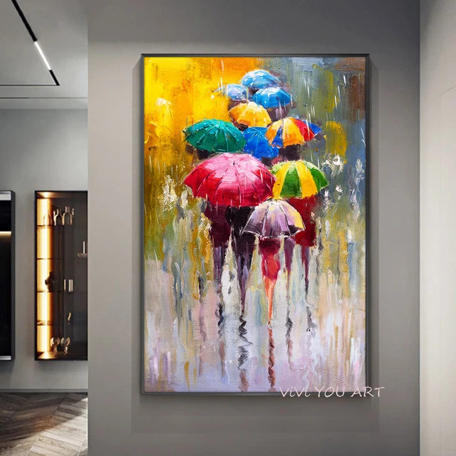 Wedding In The Rain Painting Abstract