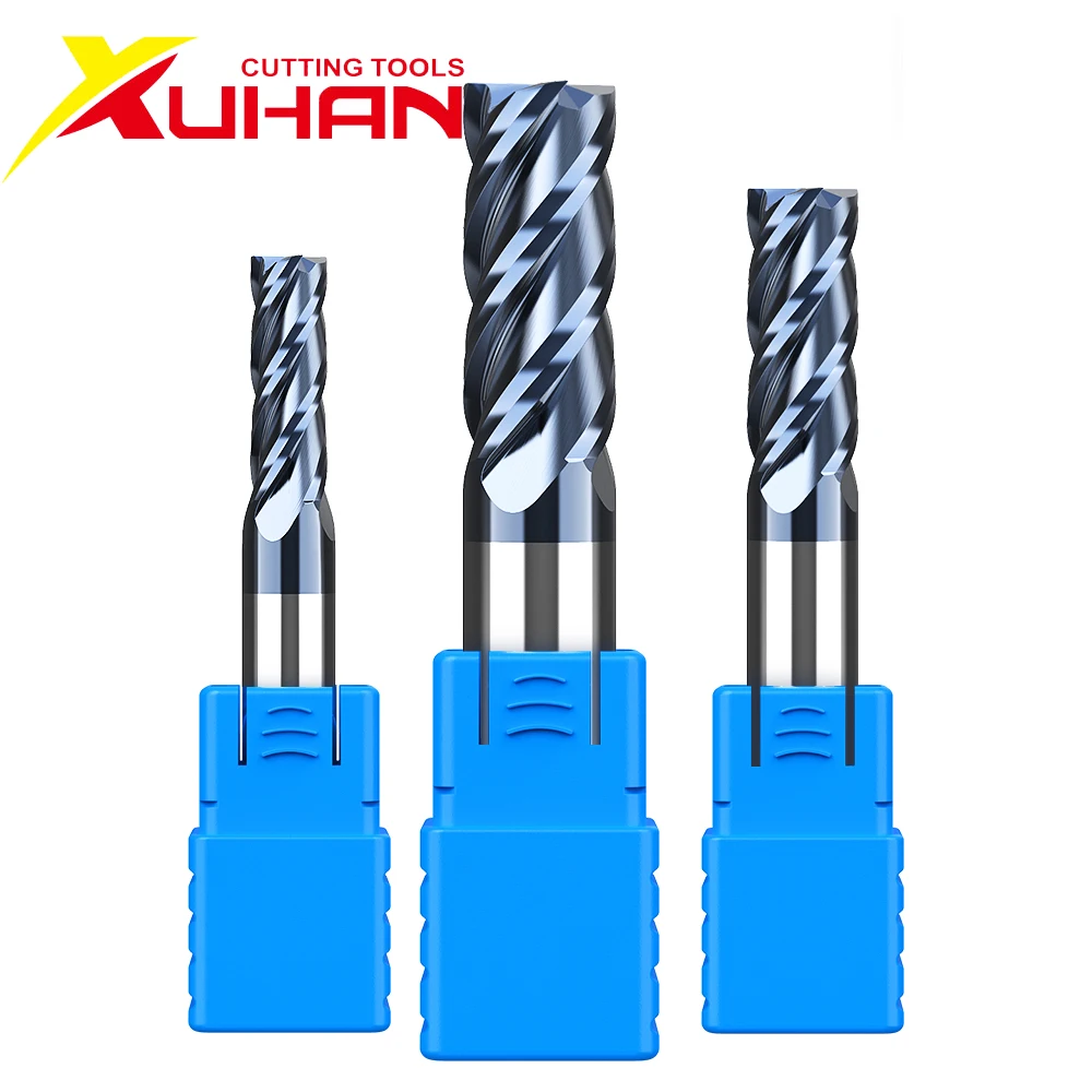 HRC50 1 2 3 4 5 6 8 10 Carbide end mill Milling cutting Tools Alloy ...
