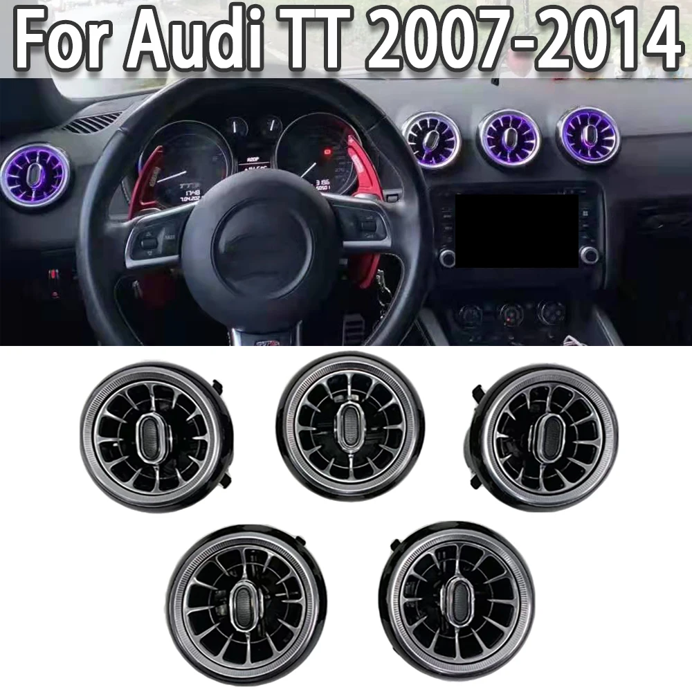 K Car 5PCS LED Front Dashboard AC Air Condition Vent Outlet Turbo ...