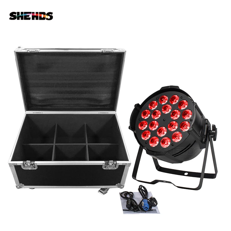 With-Flight-Case-4-6-8pcs-18x18-6in1-RGBWA-UV-Aluminum-Alloy-LED-Par ...