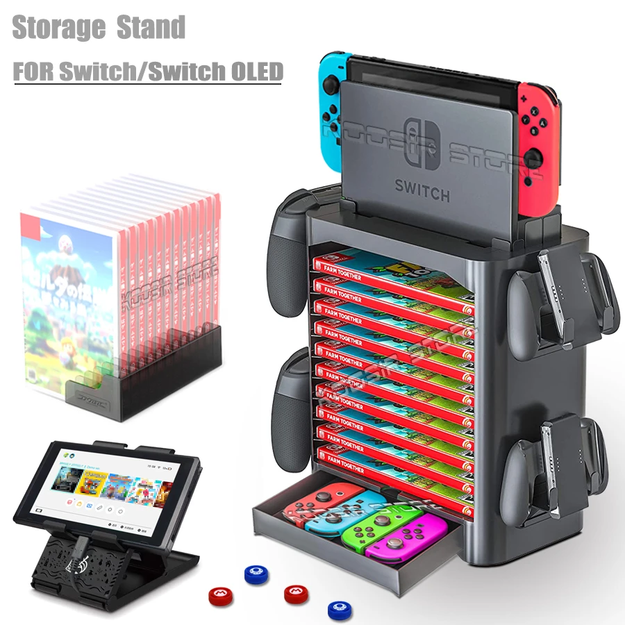 Nintend Switch/OLED/Lite Console Accessories Case Storage Stand ...
