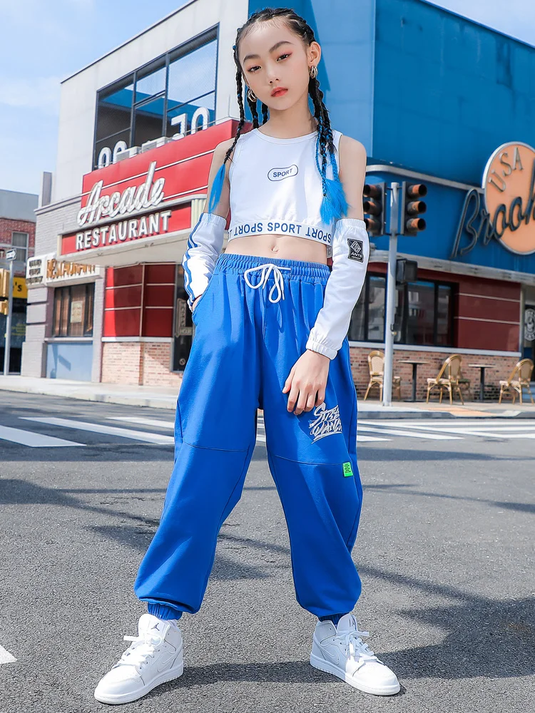 Blue Hip Hop Dance Costumes