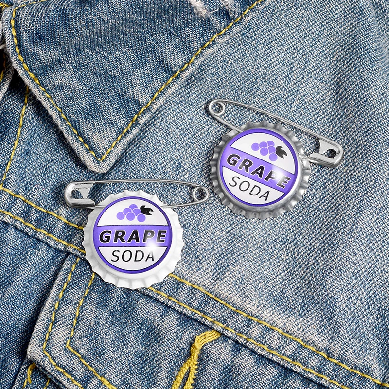Grape Soda Bottle Caps Pin Carl Japanese Anime Cartoon Movie Badge ...