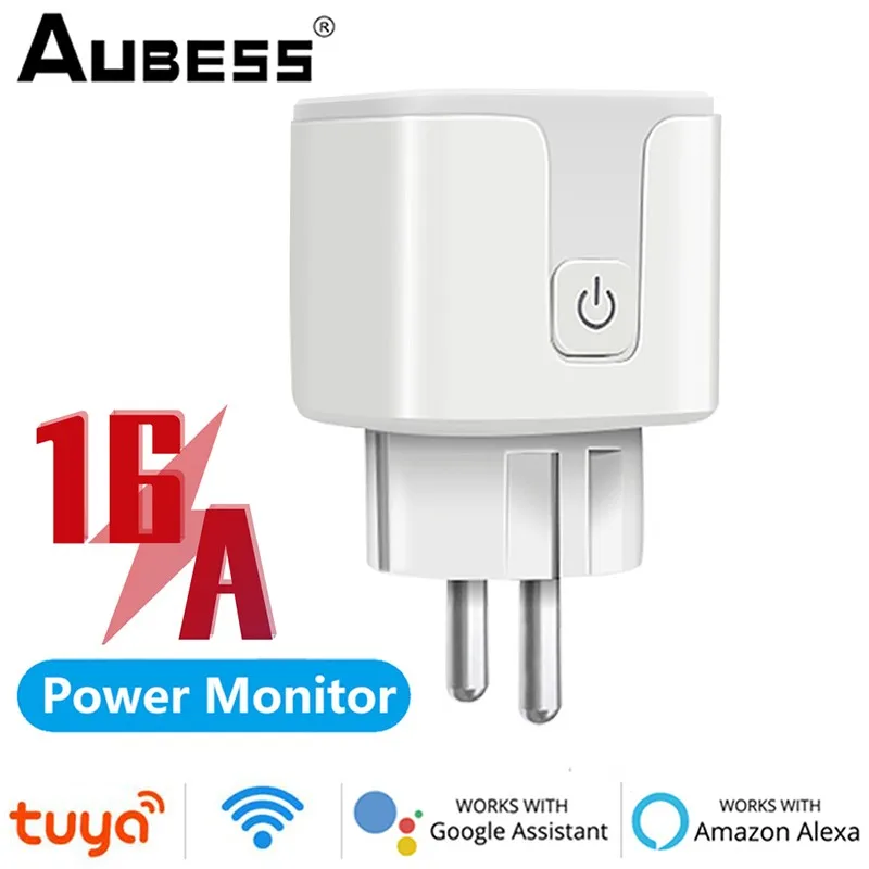 스마트 플러그 WiFi / Zigbee 소켓 EU 16A 전원 모니터 타이밍 기능 Tuya SmartLife APP 제어 Alexa Google 홈과 함께 작동|전기소켓 ...