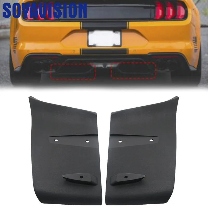 2 Stuks Abs Achterbumper Lip Air Diffuser Volant Folie Kit Voor Ford ...