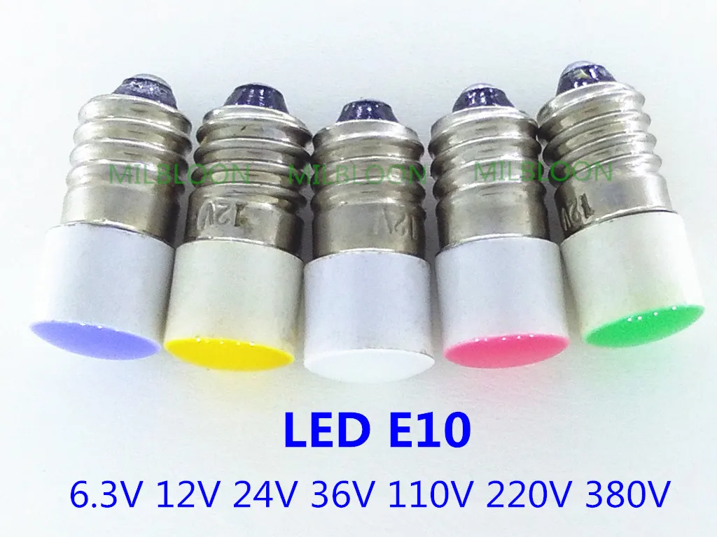 5pcs-E10-LED-Industrial-instrument-bulb-6-3V-12V-24V-36V-Flat ...