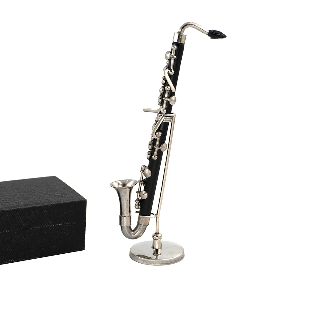 1Pcs-Miniature-Alloy-Bass-Clarinet-Model-with-Support-Mini-Musical ...