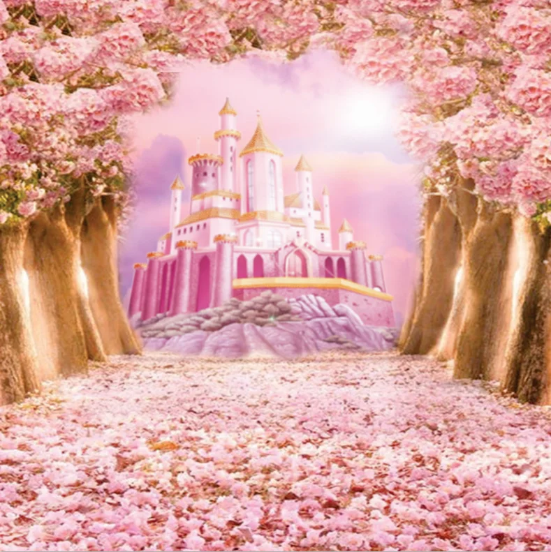 7x5ft fada jardim menina princesa rosa castelo palácio personalizado ...