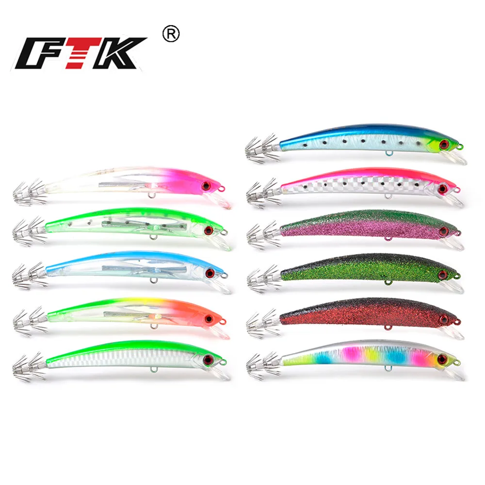 FTK 11Colors Sinking Bait Fishing Lure Minnow 23g/120mm Jigging Sepia ...