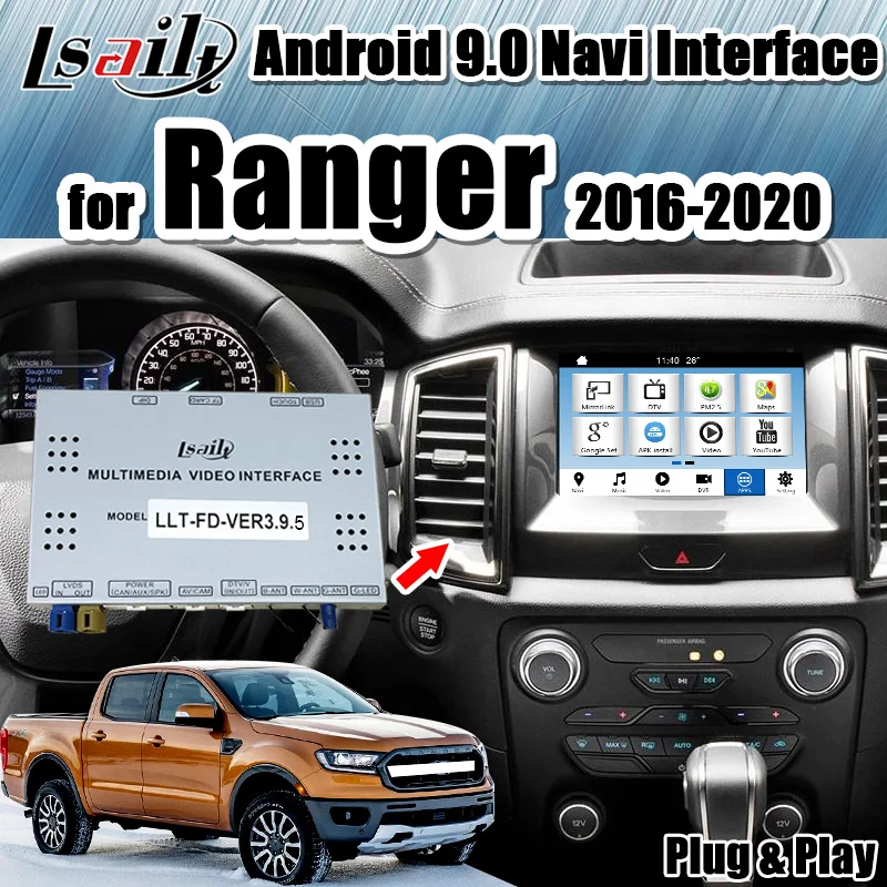 Android 9.0 Video Interface Box For Ford Ranger Sync3 Integrated ...