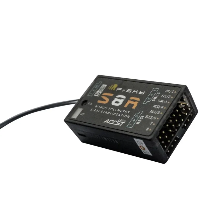 Frsky S8R 16CH 3 Axis Stablibzation RSSI PWM Output Telemetry Receiver ...