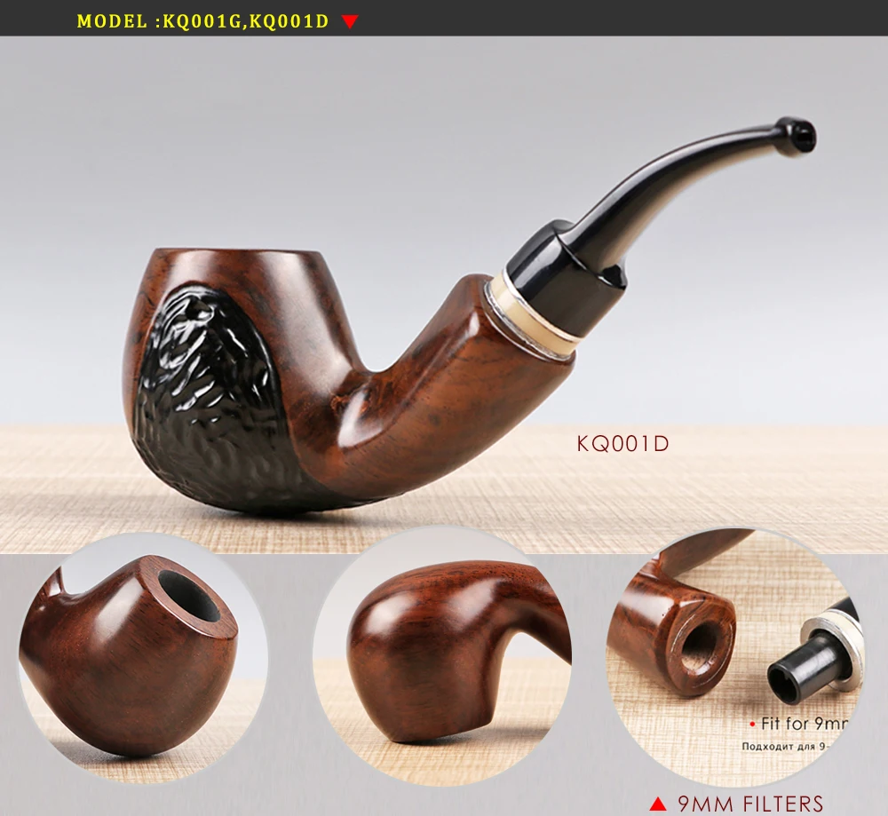 Pipe,pipe à fumer en bois avec outils gratuits,ensemble fait à la main ...