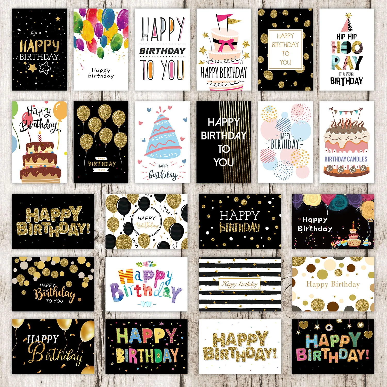 24pcs Greeting Card Eco Friendly Unique Birthday Cards Large Happy ...