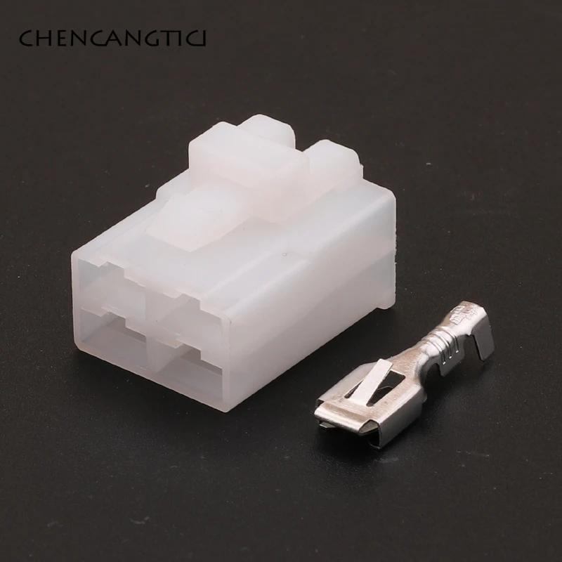1-Set-4-Pin-AMP-Car-Electrical-Wire-Auto-Connector-Socket-6-3MM-Female ...