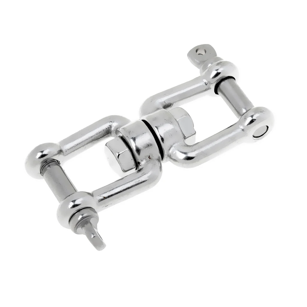 Marine Silver Stainless Steel Anchor Chain Connector Swivel Jaw Double ...