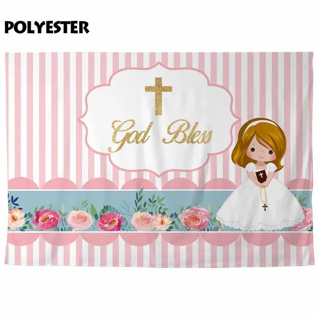 Allenjoy Stripes Party Wallpaper God Bless Flowers Princess Holy ...