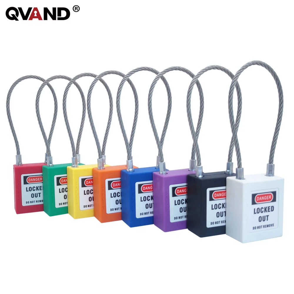 QVAND Cable Padlock Keyed Different Stainless Steel Wire Shackle for ...